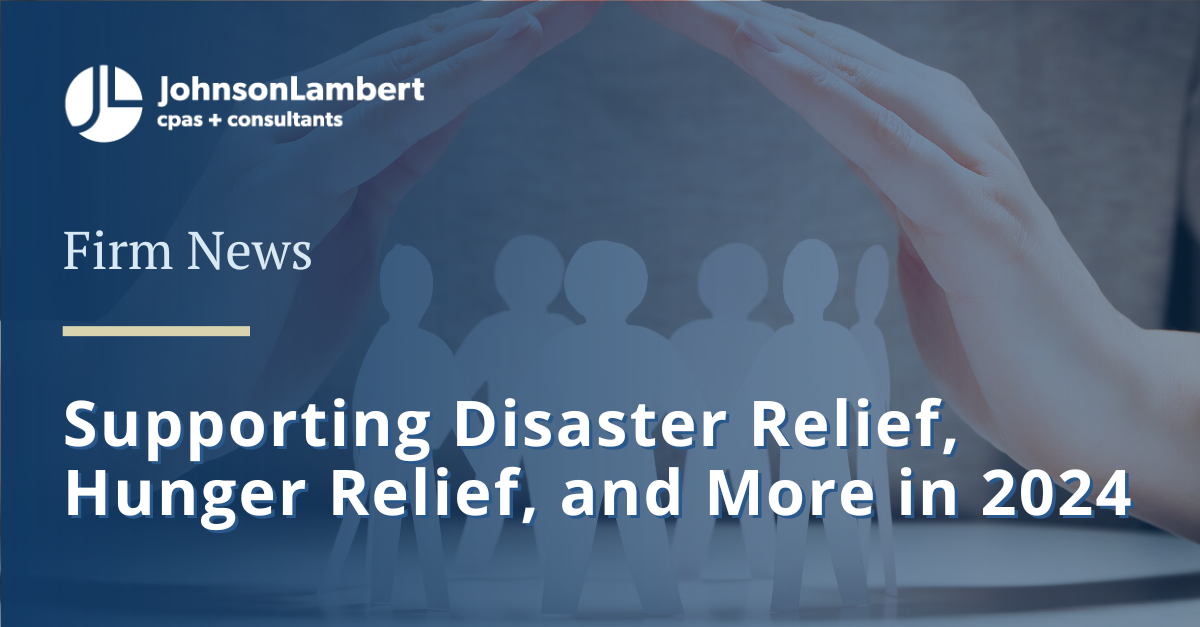 Supporting Our Communities in 2024 | Johnson Lambert