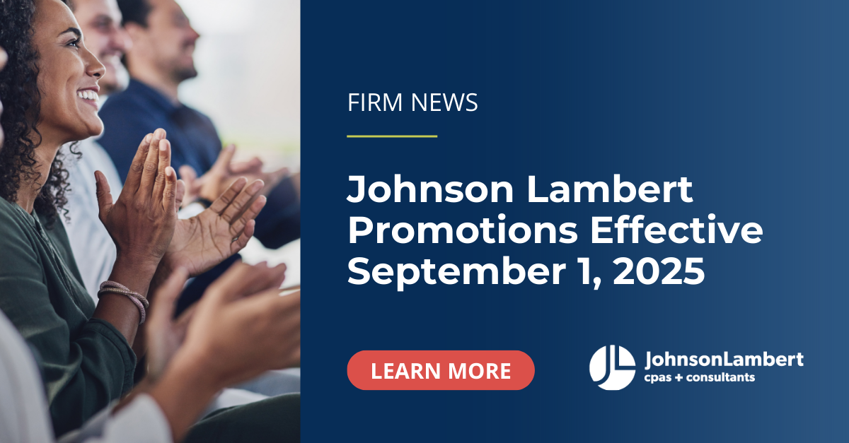 Johnson Lambert Announces Promotions Effective September 1, 2025 ...